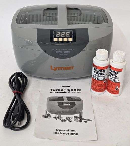 Lyman Turbo Sonic Ultrasonic Cleaner w Solution - Black And Gold Auctions