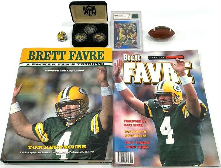 Brett Favre Green Bay Packers Commemorative Coins / BCCG 10 Card w ...