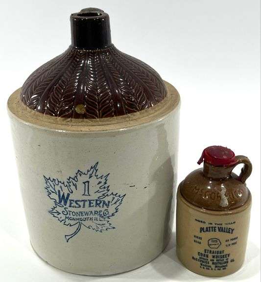 Western Stoneware 1 Gallon Jug w/ Mini McCormick Corn Whiskey Jug ...