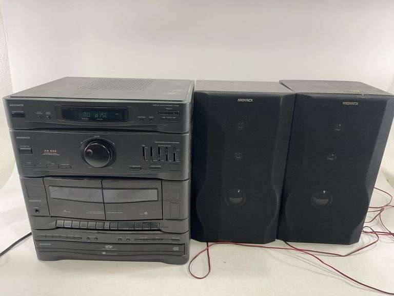 Magnavox AS640 Compact Disc HiFi Stereo System w/ Speakers - Black And ...