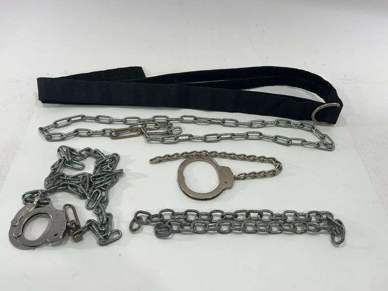 Body Chain Cuffs & Chains with Belt - Black And Gold Auctions