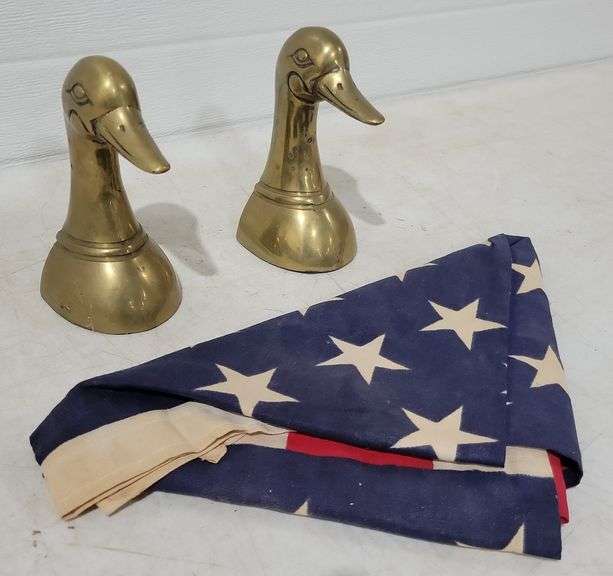 Folded American Flag & More - Black And Gold Auctions