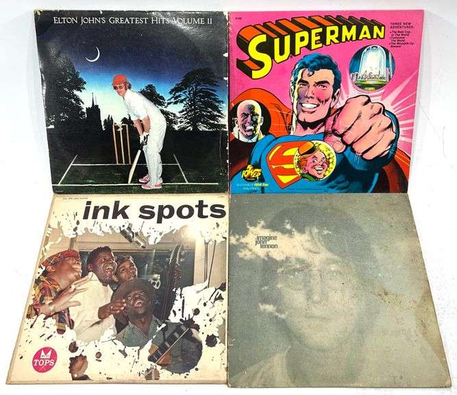 (4) Vintage Vinyl Records - Elton John / Superman / Ink Spots / John ...