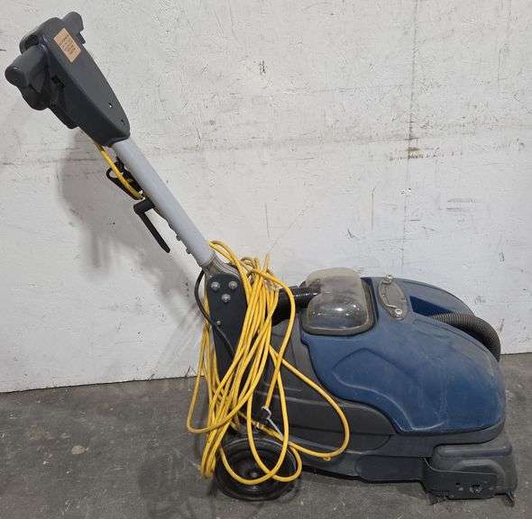 Powr-Flite Powr-Scrub 16" Floor Scrubber - Black And Gold Auctions
