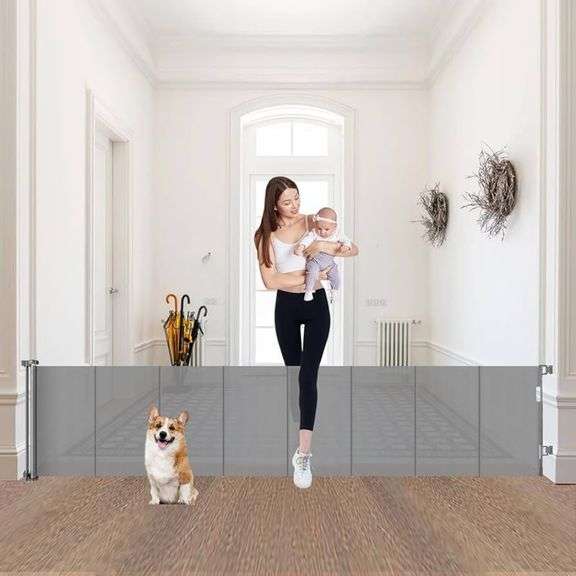 New 24" Tall X 100" Extra Wide Short Gate - Black And Gold Auctions