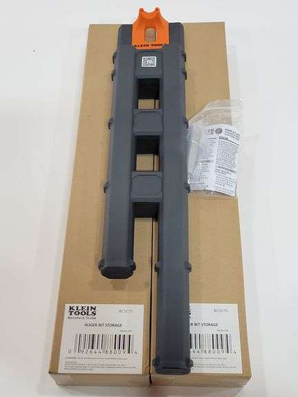 (3) New Klein Tools Auger Bit Storage Units - Black And Gold Auctions