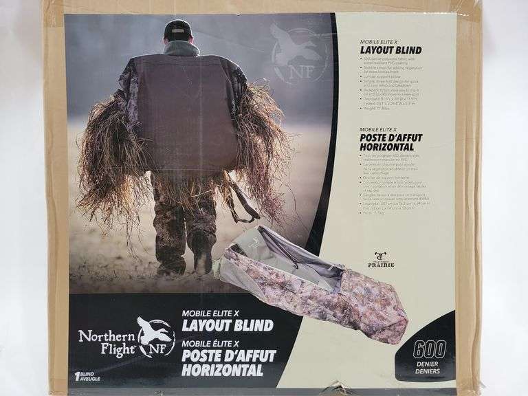 New Moblie Elite Layout Hunting Blind - Black And Gold Auctions
