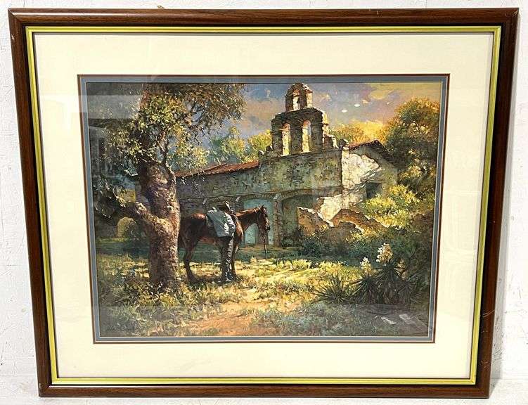 Robert Summers "Mission San Juan" Lithograph- Framed, Signed ...