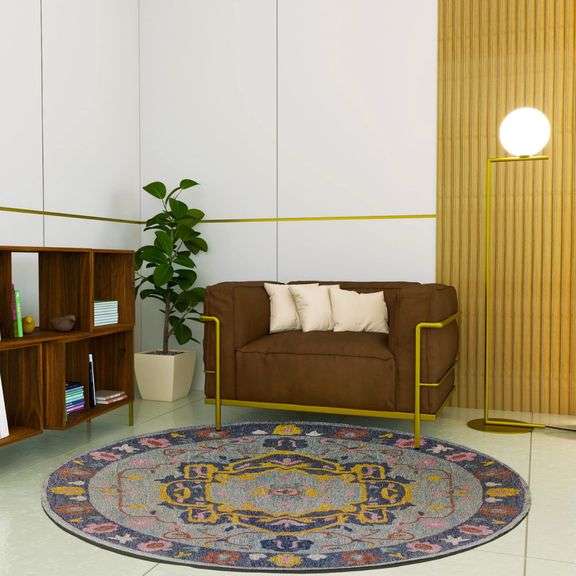 New Premium Hand-Tufted Rug Made of 100% Wool - Royal Realm - 5x5 Feet ...