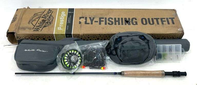 New White River Fly Shop Prestige Complete Fly Outfit - Black And Gold ...
