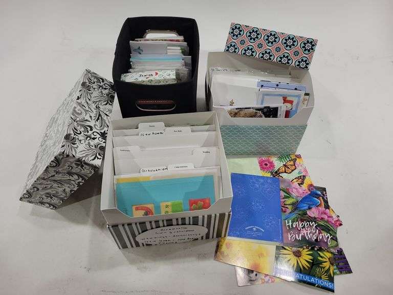 (3) Boxes Full of Greeting Cards - Black And Gold Auctions