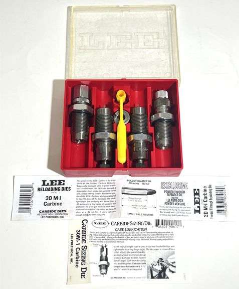 30 M-I Carbine Lee Reloading Dies - Black And Gold Auctions