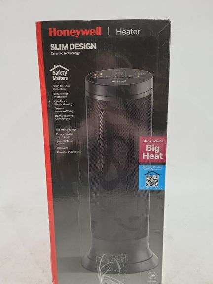 New Honeywell Slim Design Heater - Black And Gold Auctions