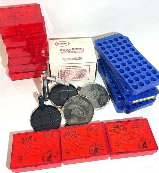 Lee Auto-Prime Trays, Carbide Sizing Dies, & Storage Boxes - Black And ...