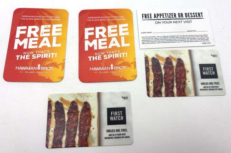 First Watch, Hawaiian Bros, Longhorn Steakhouse Gift Cards - Black And ...