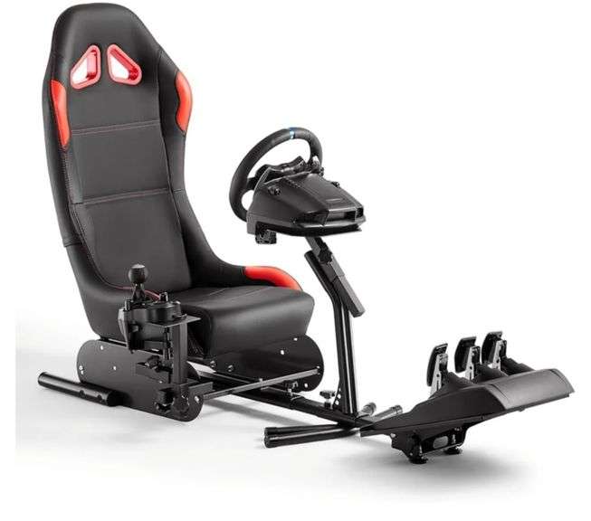 DIWANGUS Racing Simulator Cockpit Steering Wheel Stand W/Gaming Chair ...