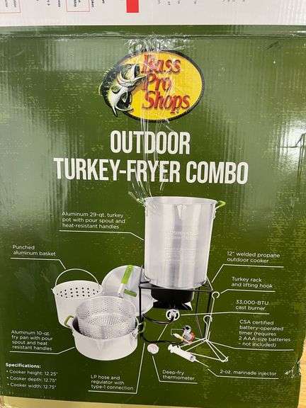 Bass Pro Shops Outdoor Turkey Fryer Combo (See Details) - Black And ...