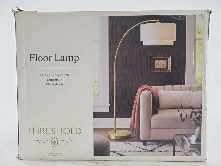 New Threshold Floor Lamp - Black And Gold Auctions