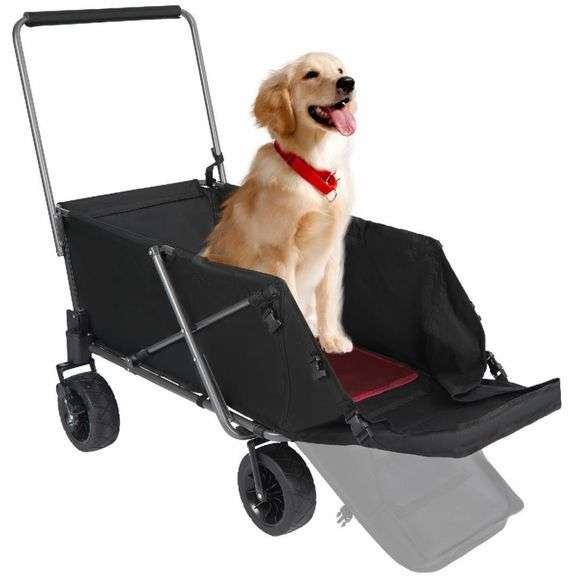 REDCAMP Folding Dog / Pet Wagon Cart - Black And Gold Auctions