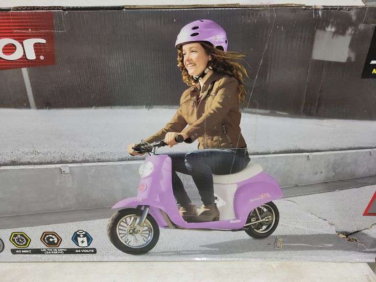 RAZOR Pocket Mod Miniature Electric Euro-Style Scooter For Kids - Black ...