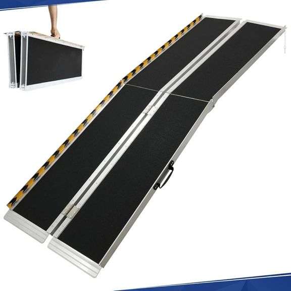 PENSUN 8FT Wheelchair Ramp, 96" L x 29" W Threshold Ramps - Black And ...