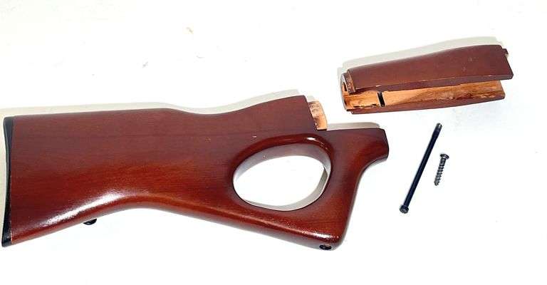Wooden Rifle Stock - Black And Gold Auctions