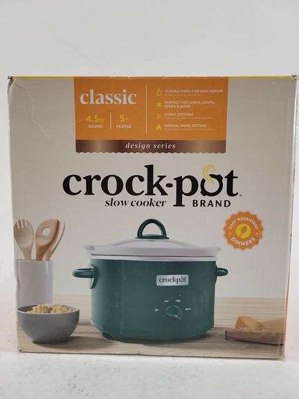 New Green Crock Pot - Black And Gold Auctions