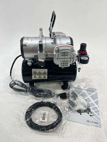 New Airbrush Compressor TC-828 - Black And Gold Auctions