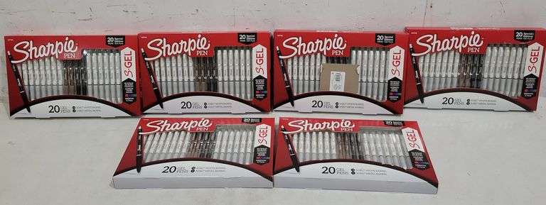 (6) Packages Of Sharpie Pens - Black And Gold Auctions
