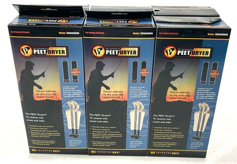 (6) New Peet Dryer - Tall Boot Extensions - Black And Gold Auctions