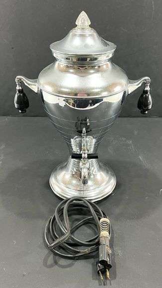 Lehman Brothers Kromaster Electric Coffee Percolator w/ Handles - Black ...