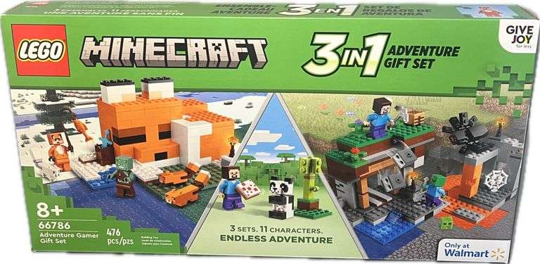 New LEGO Minecraft 3-In-1 Adventure Gamer Gift Set 66786 - Black And Gold Auctions