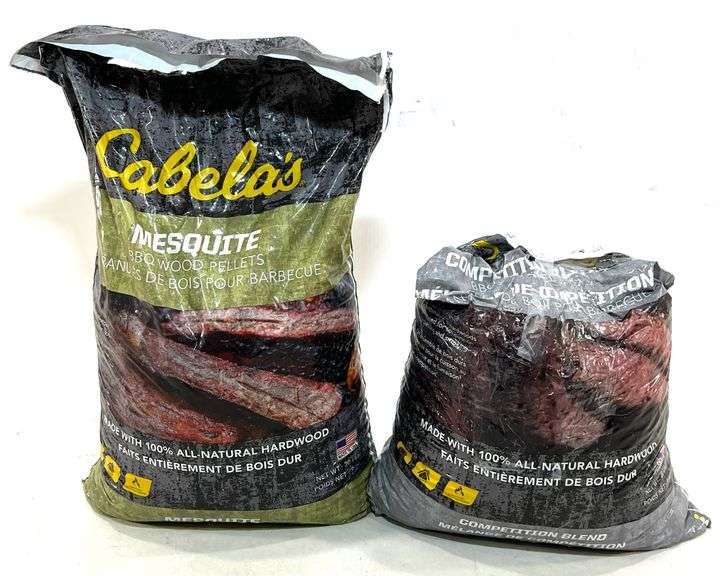 Opened Cabela’s Mesquite & Competition Blend BBQ Wood Pellets - 20 LB ...