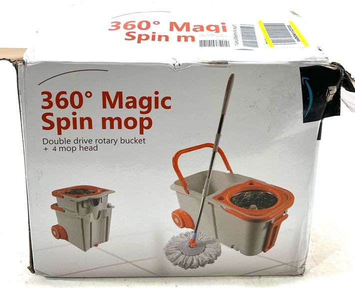 360° Magic Spin Mop - Black And Gold Auctions