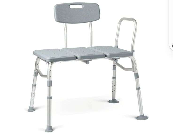 GUARDIAN Medline Transfer Bench for Bathtubs and Showers - Black And ...