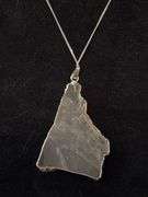 Natural Stone Pendant w/ 20” 925 Italy Chain - Black And Gold Auctions