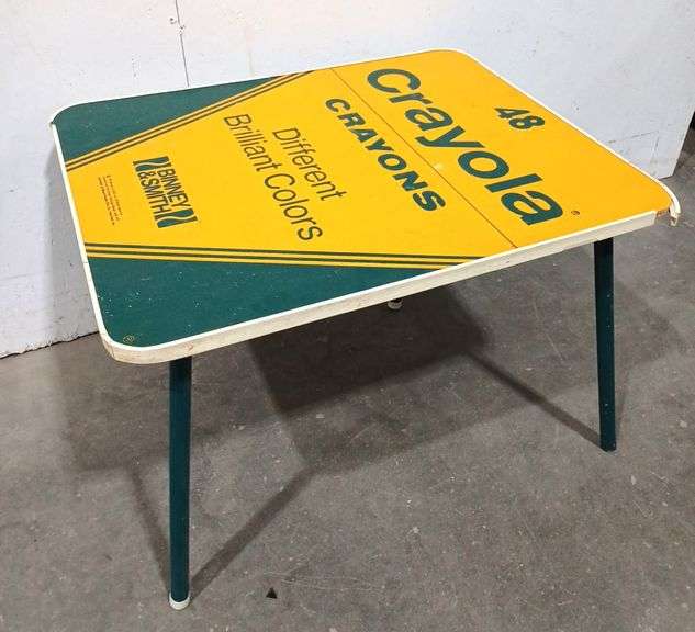 Vintage Crayola Kids Table - Black And Gold Auctions
