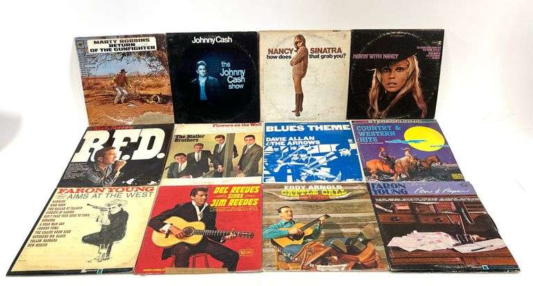 (19) Vintage Country Vinyl Albums - Marty Robbins / Johnny Cash / Nancy ...
