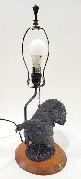 2005 "Shouting Tom" by Tim Wolfe Sculptural Turkey Lamp - Black And ...