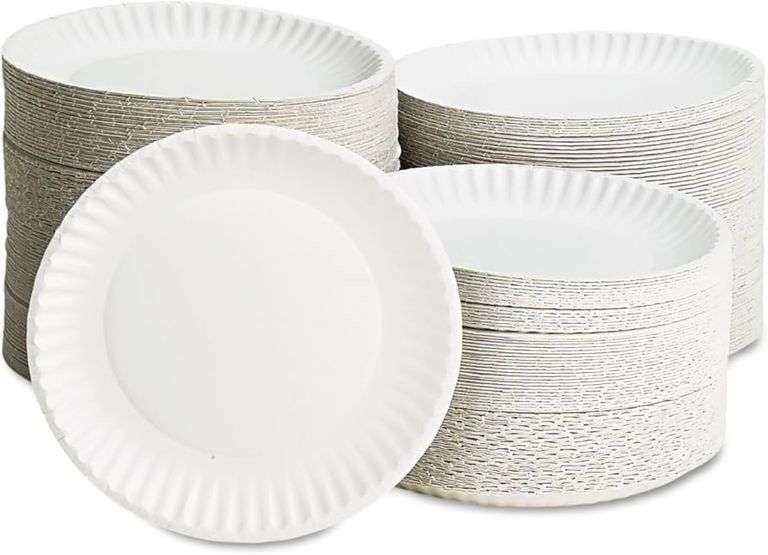 (1200) New Nature’s Own GREEN LABEL 9” Paper Plates - Black And Gold ...