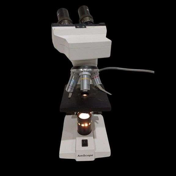 AmScope Student Compound Microscope - Black And Gold Auctions
