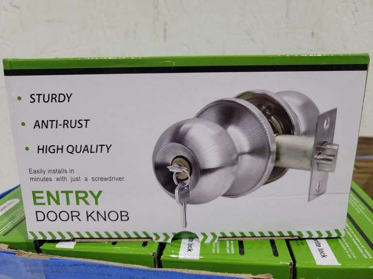 (10) Yale Cylindrical Lockset Series Entry Door Knobs/Silver - Black ...