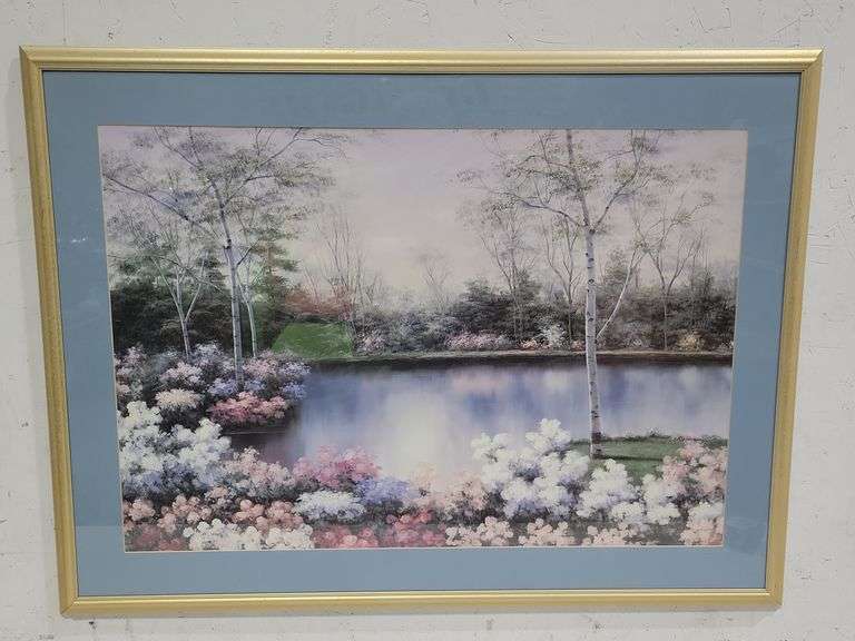 31.5" X 42" "White Birches" By Diane Romanello Framed Print - Black And ...