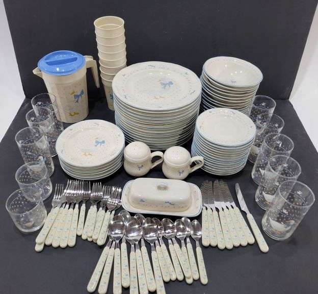 Goose/Duck Themed Dish Set: Tienshan Brick Oven Stoneware Aunt Rhody ...