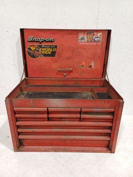 Vintage Snap-On 9 Drawer Tool Chest - Black And Gold Auctions