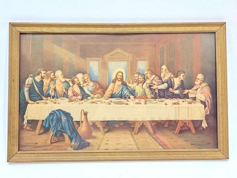 Framed Print: The Last Supper - Black And Gold Auctions