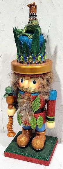28.75" Kurt Adler Hollywood Frog Prince Nutcracker - Black And Gold ...