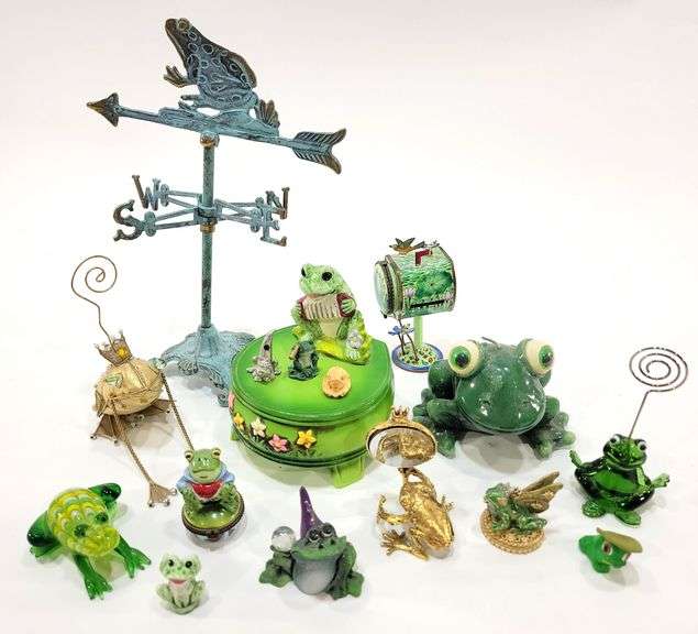 Frog Themed Music Box, Weather Vane, Figurines & More - Black And Gold ...