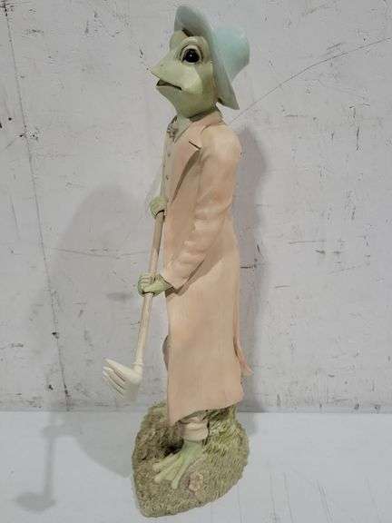 24.75" Phineas Frog Garden Statue - Black And Gold Auctions