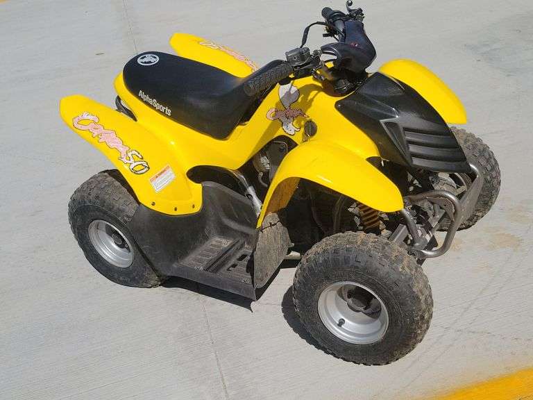 2005 AlphaSports Mini Cobra 50 ATV W/Polaris Helmet - Black And Gold ...